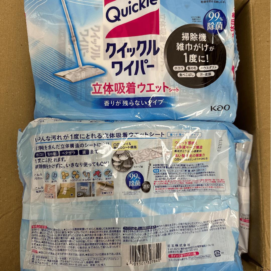 Quickle Wiper 3D吸附濕地拖紙（32張*2袋組） | Buy&Ship（台灣）